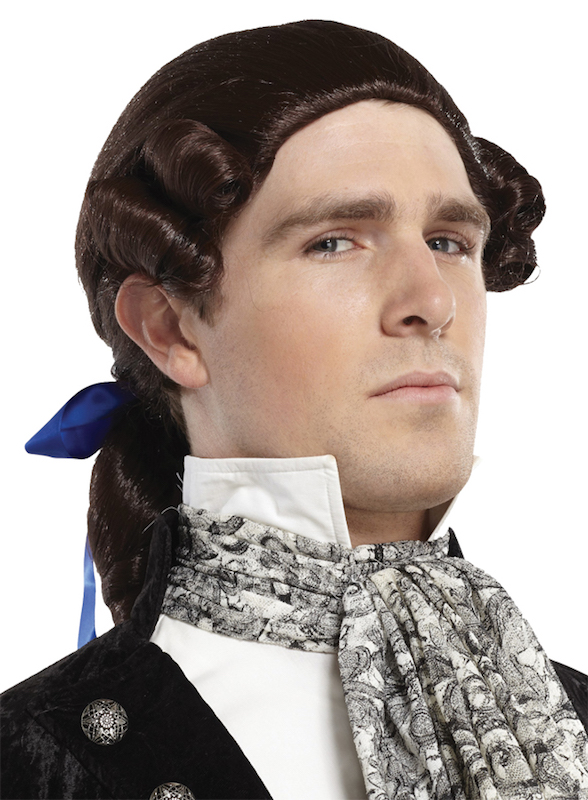 Man's Colonial Wig - Ponytail Curl Wig - Asst Colors - THEATRICAL WIGS ...