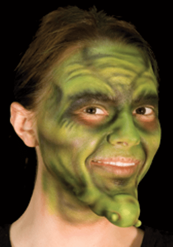 Wicked Witch Chin - Green Latex - Glue On - BALD CAPS FAKE CHINS ...