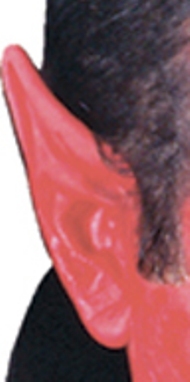 Red Latex Devil Ears - Glue On - PROSTHETIC EARS EAR TIPS