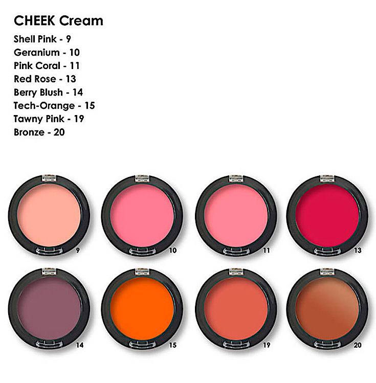 Cheek Cream Makeup - 8 Color Palette - THEATRICAL STAGE MAKEUP ...