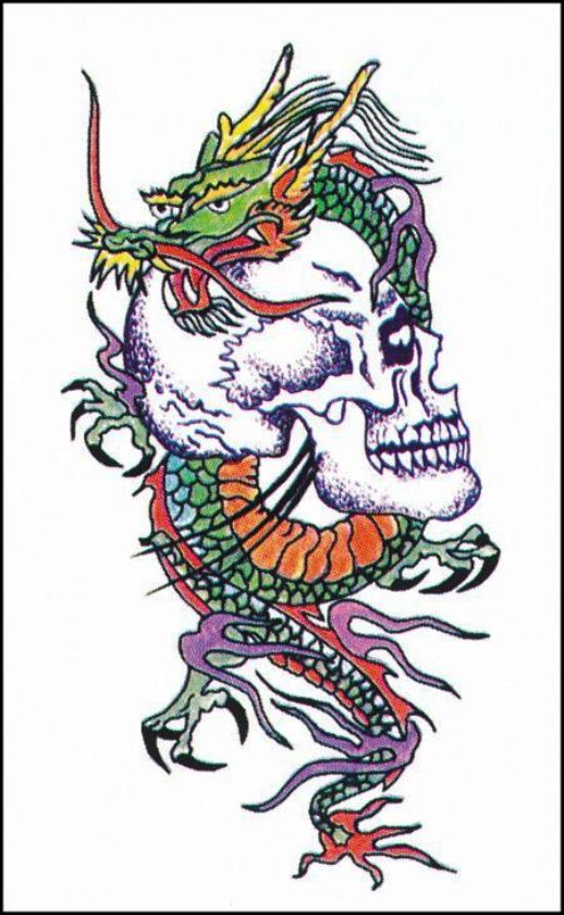 Japanese Skull Dragon Tattoo