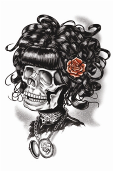 Pin Up Skull Tattoo