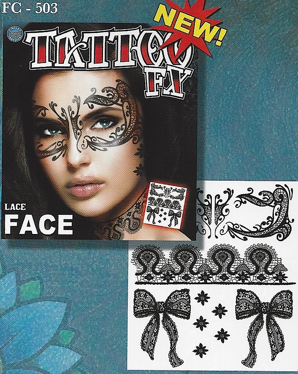 Temporary Tattoo - Full Face Tattoo - Lace Face Tattoo - TEMPORARY ...
