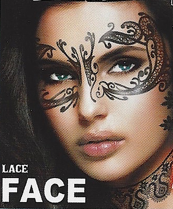 Temporary Tattoo - Full Face Tattoo - Lace Face Tattoo - TEMPORARY ...