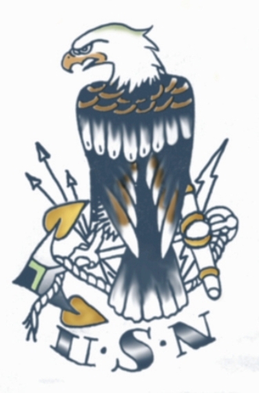 Navy Anchor And Eagle Tattoos