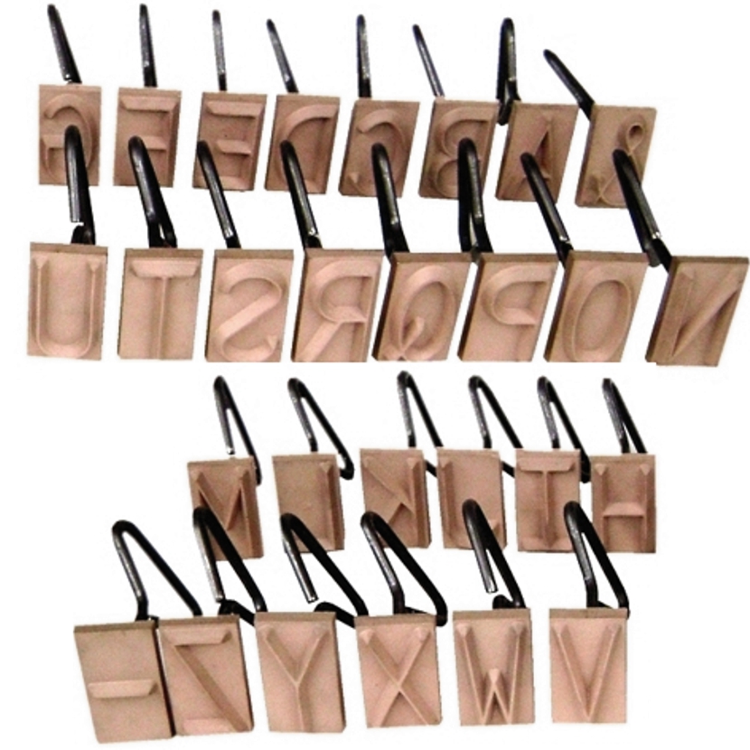 3" Alphabet Concrete Stamp Set