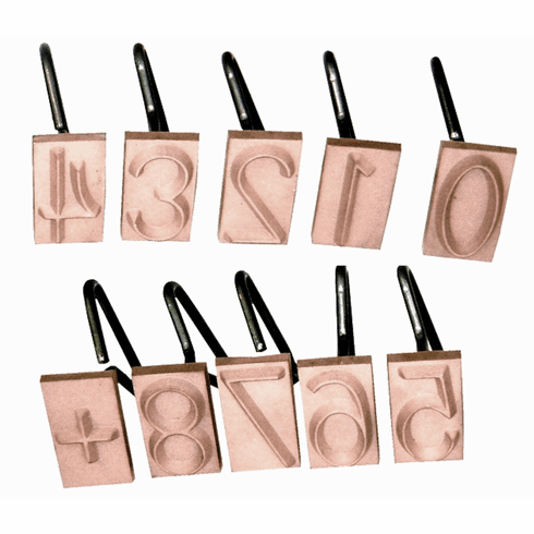 3" Number Concrete Stamp Set