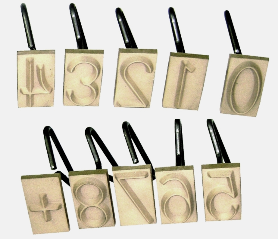 Concrete Number Stamp Set 2, 3 and 4 Inch Character