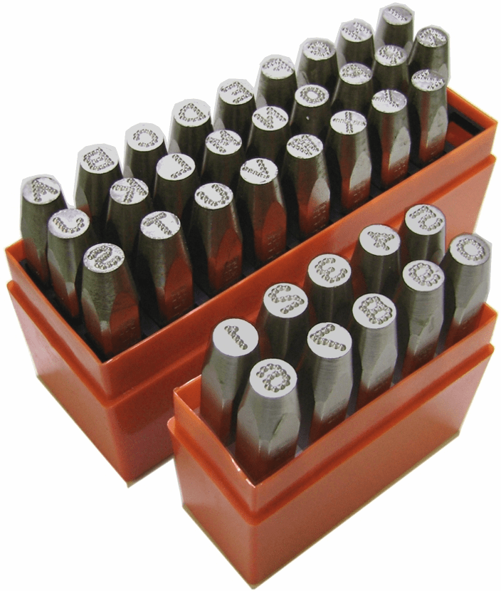 Low stress round and dot face hand stamps