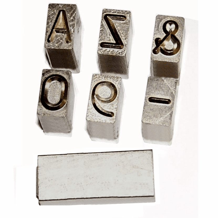 Steel type and type holders for stamping and marking