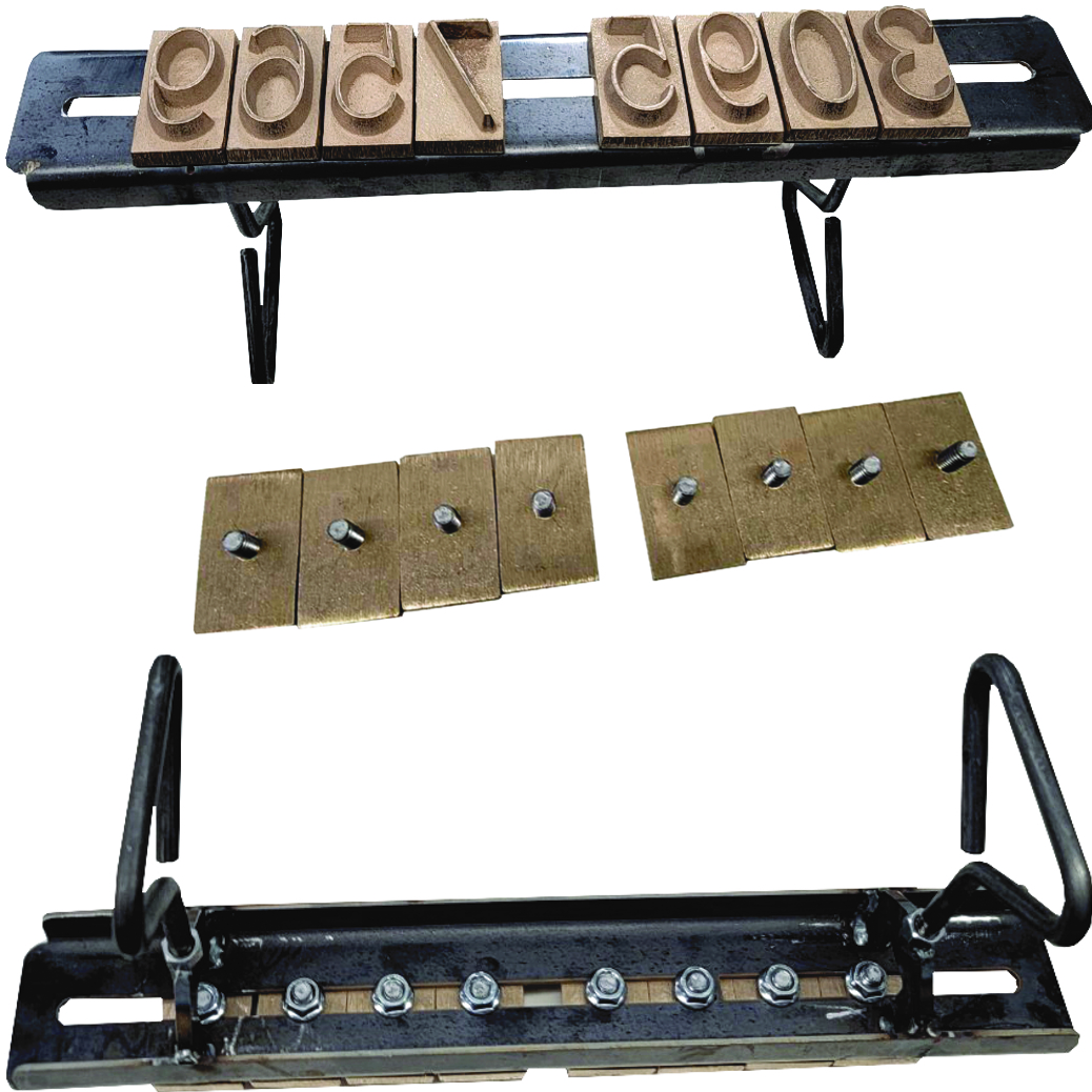 Interchangeable Concrete Stamp Holder for 2", 3", and 4" Stamps