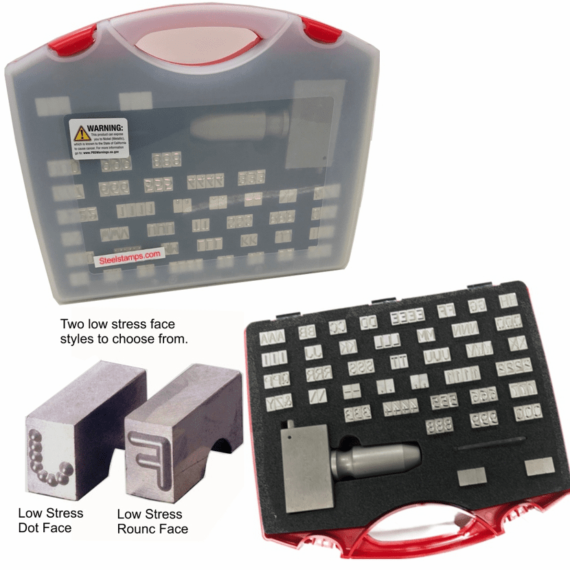 Steel type and type holders for stamping and marking