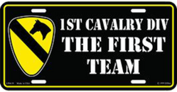 1st Cavalry Division Custom License Plate