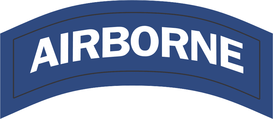 Airborne Blue and White Tab Decal