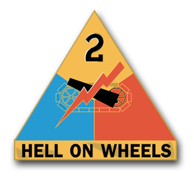 Army 2nd Armored Unit Crest Vinyl Transfer Decal
