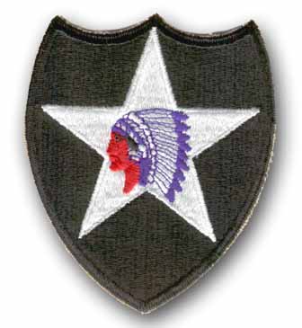 Army 2nd Infantry Division 'Indian Head' (Diecut) Military Patch