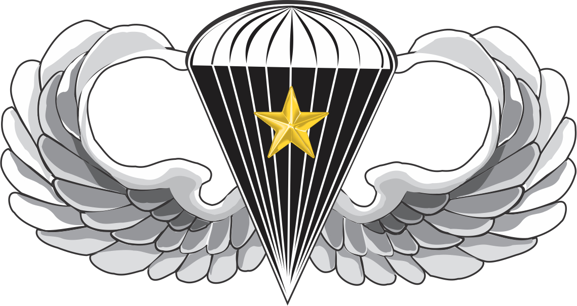 Army Basic 5 Combat Jump Wings 3.8" Vinyl Transfer Decal