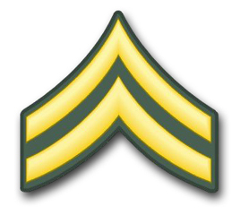 Army Corporal 10" Rank Vinyl Transfer Decal