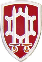 Army Engineering Command Shield Military Pin
