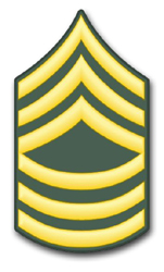 Army Master Sergeant Rank Vinyl Transfer Decal