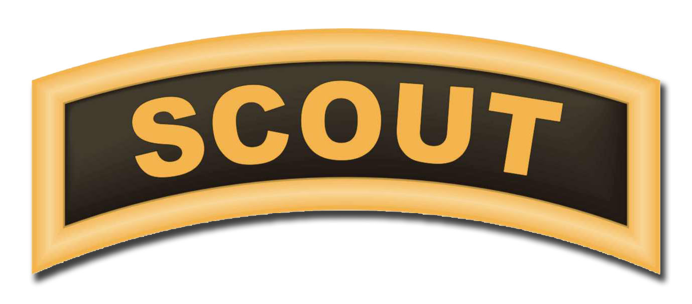 Army Scout Tab Patch 3.8”Vinyl Transfer Decal