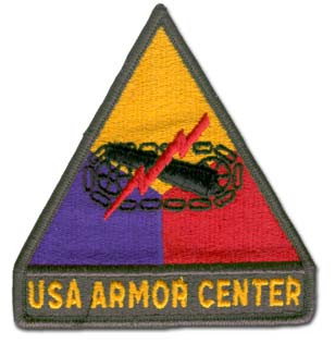 Army USA Armor Center Military Patch