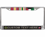 Custom U.S. Army Afghanistan Ribbon Frame 3-Ribbon Stack License Plate ...