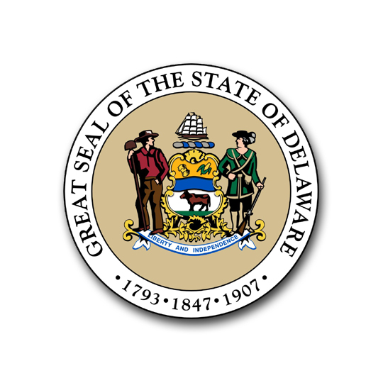 Delaware State Seal 3.8" Vinyl Transfer Decal