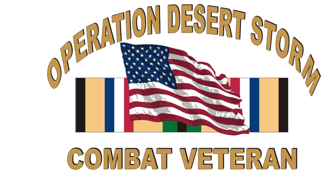 Desert Storm Combat Veteran Die-Cut Vinyl Decal Sticker