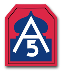 Fifth Army Patch Vinyl Transfer Decal