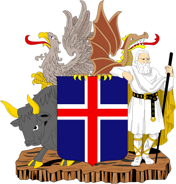 Iceland Coats Of Arms 8" Decal