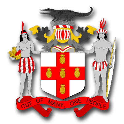 Jamaica Coats Of Arms 10" Decal