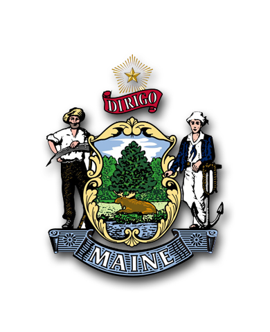 Maine State Seal 10" Vinyl Transfer Decal