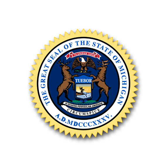 Michigan State Seal Vinyl Transfer Decal