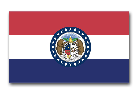 Missouri State Flag 11.75" Vinyl Transfer Decal