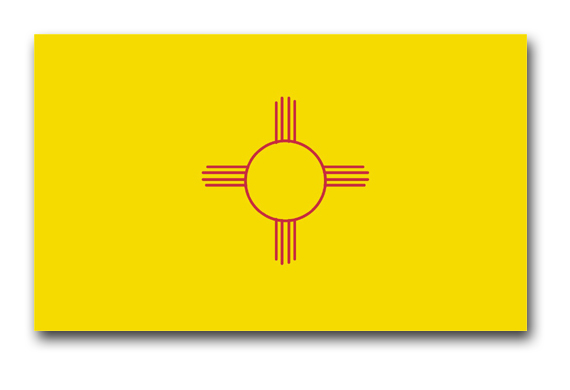 New Mexico State Flag 8" Vinyl Transfer Decal