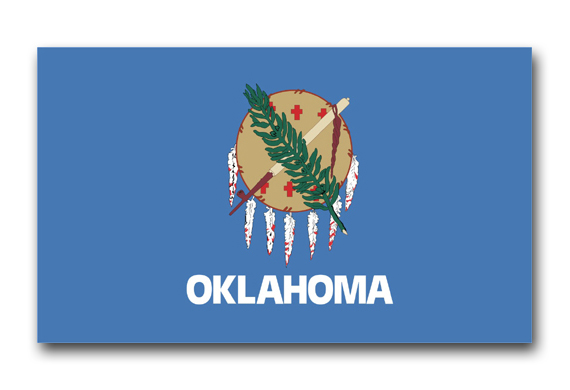 Oklahoma State Flag 10" Vinyl Transfer Decal