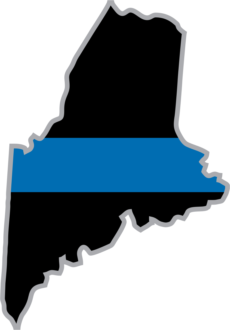 Thin Blue Line Maine State Decal