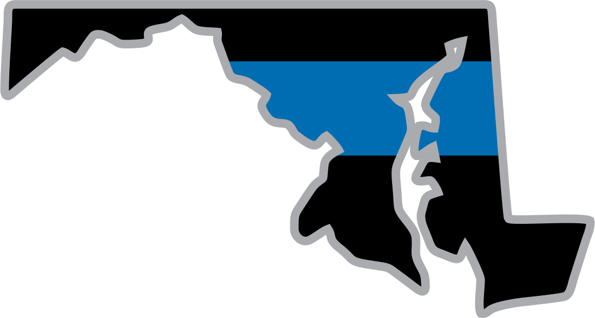 Thin Blue Line Maryland State Decal