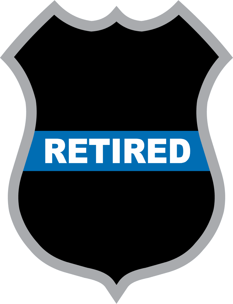 Thin Blue Line Retired Police Badge Decal