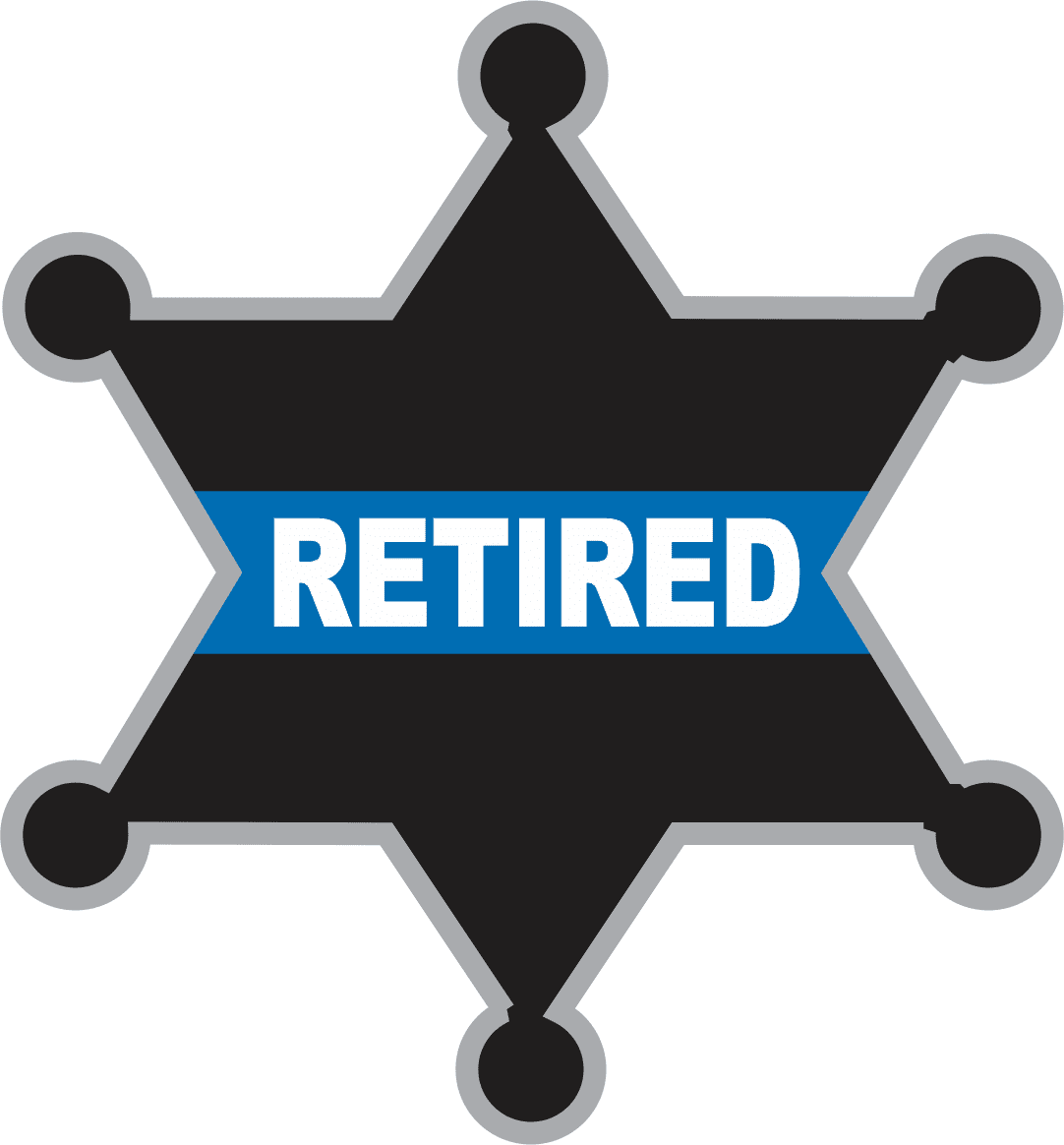 Thin Blue Line Retired Sheriff Badge Decal