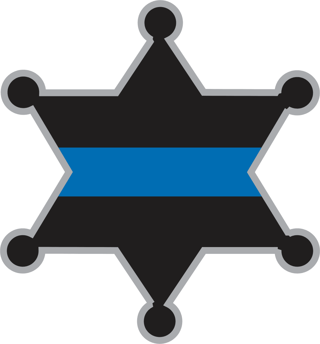 Thin Blue Line Sheriff Badge Decal