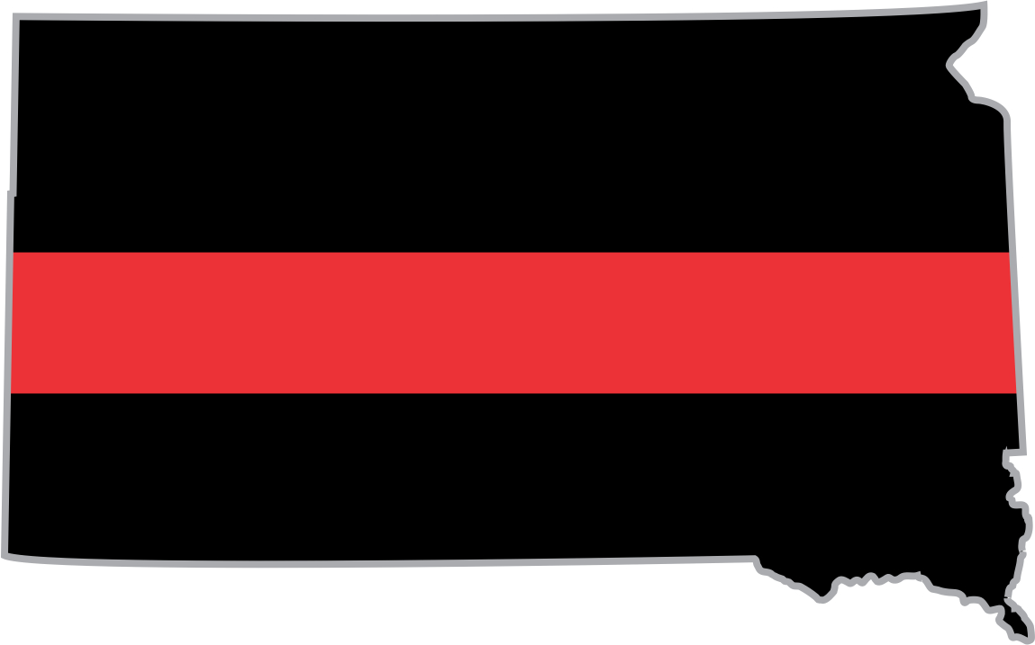 Thin Red Line South Dakota Firefighter Decal