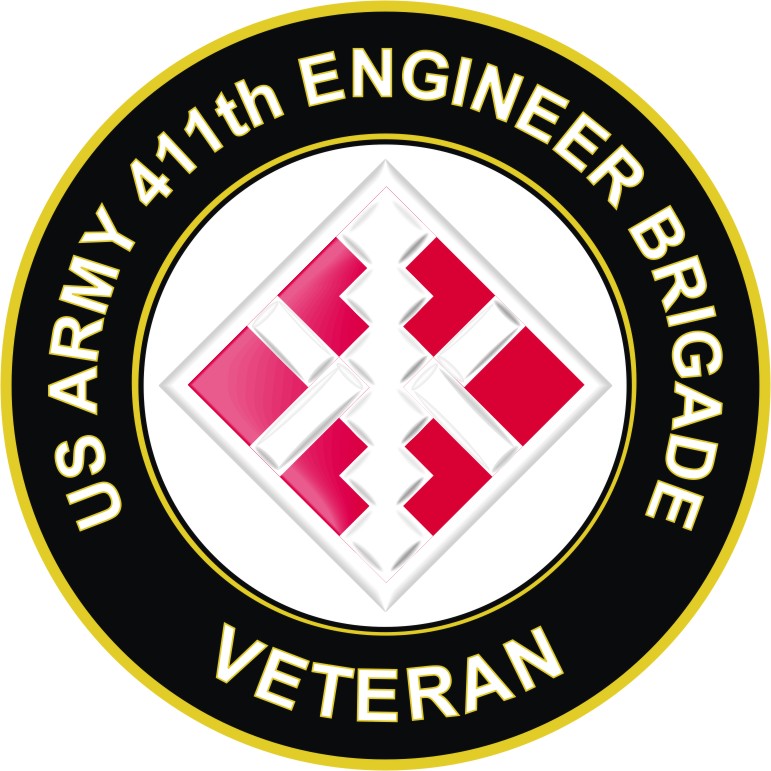 US Army 411th Engineer Brigade Veteran Sticker Decal