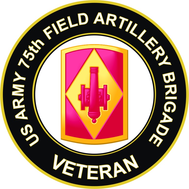 US Army 75th Field Artillery Brigade Veteran Sticker Decal