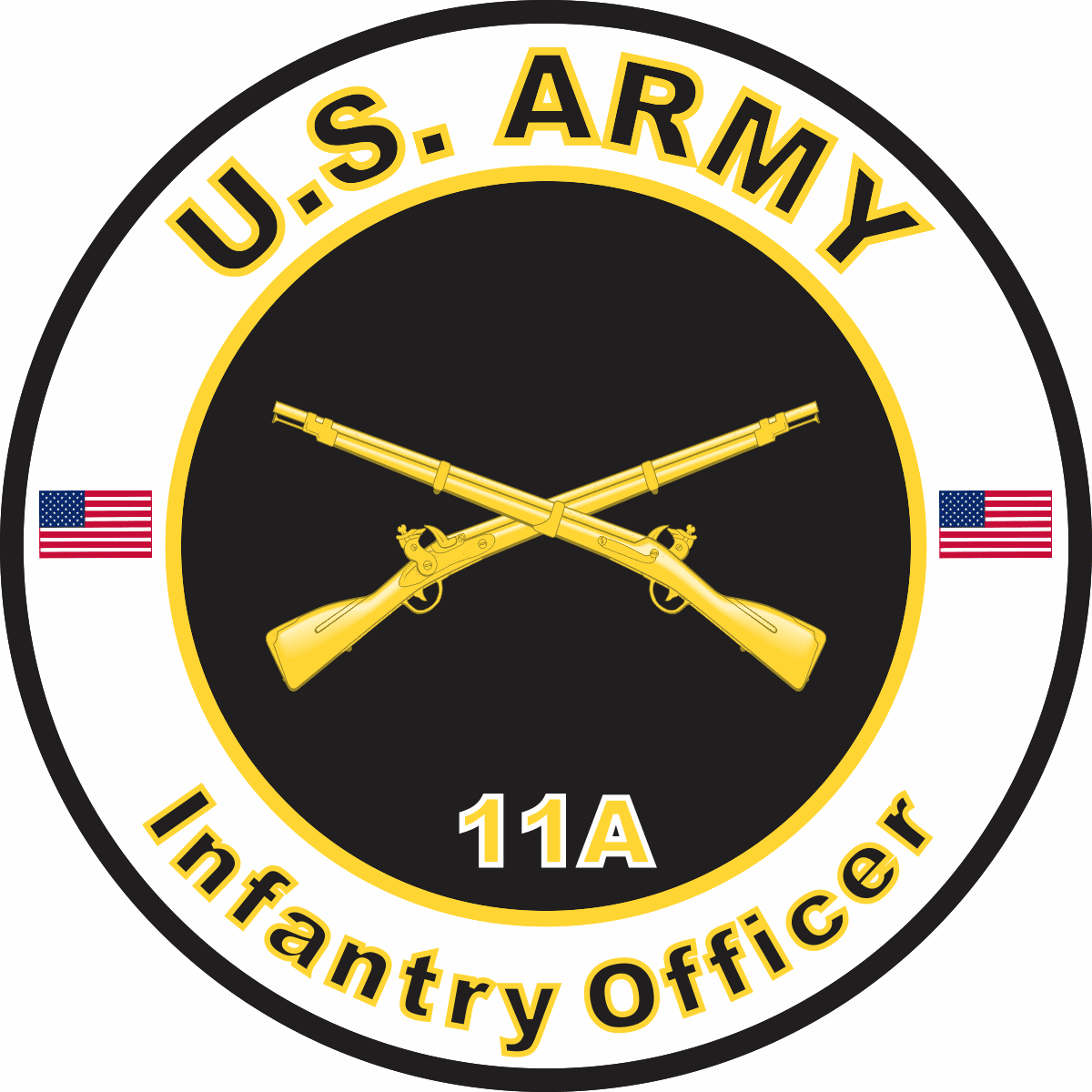 US Army MOS 11A Decal Infantry Officer