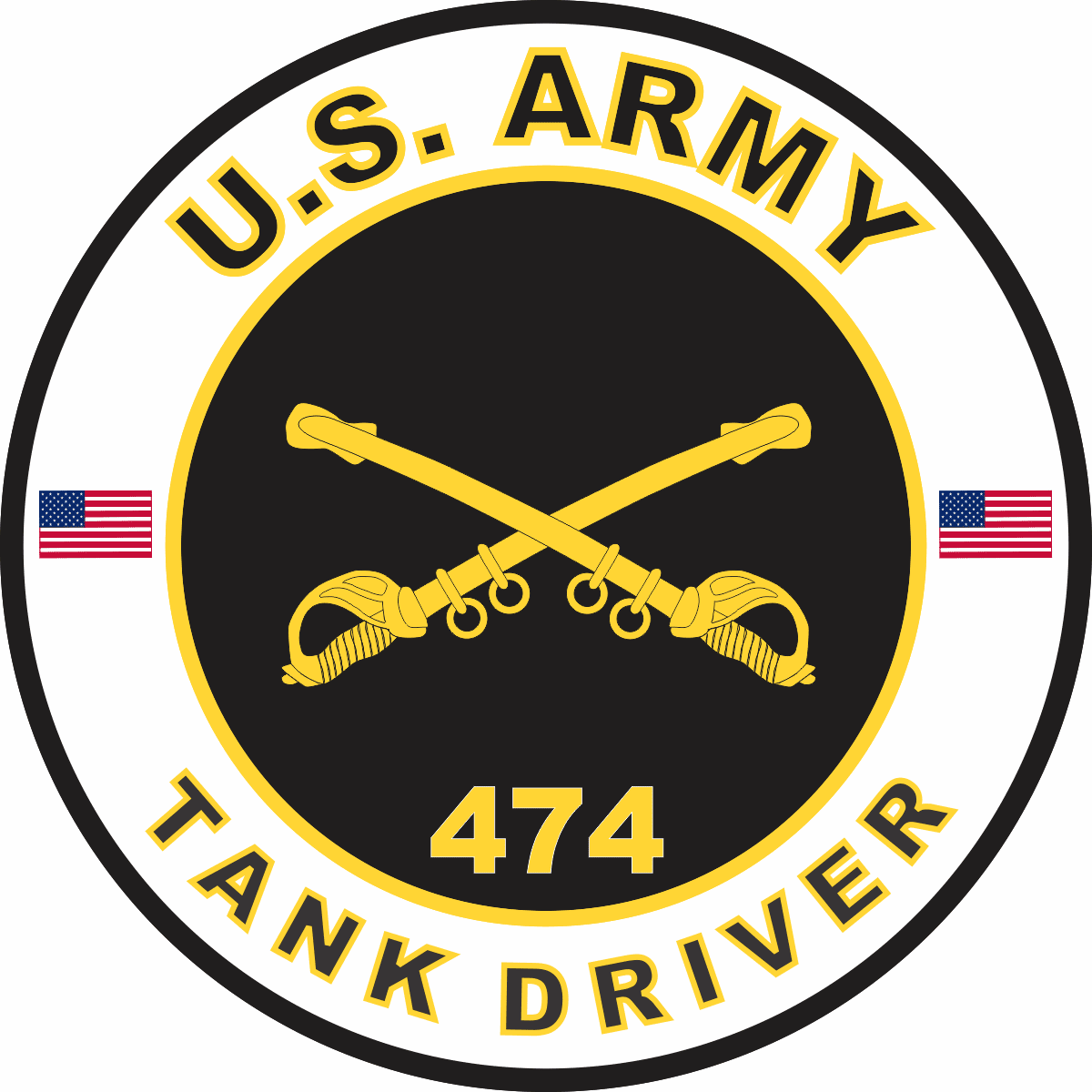 US Army MOS 474 Decal Tank Driver