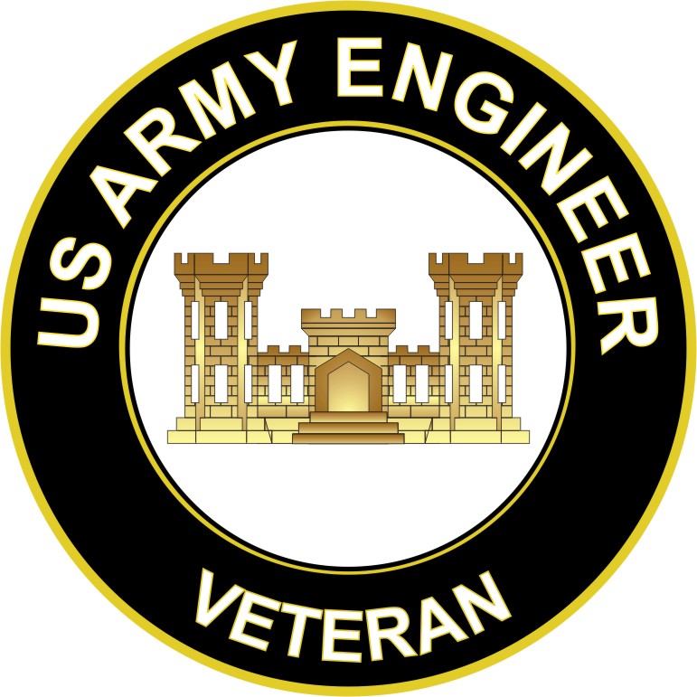 US Army Veteran Army Engineer Sticker Decal