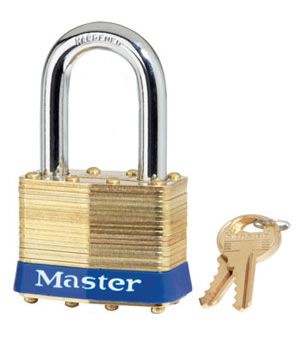 Master Lock 6LF No. 6 Laminated Brass Pin Tumbler Padlock