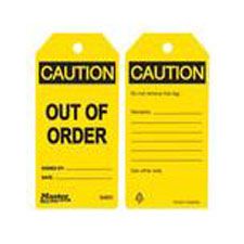 Master Lock S4051 Safety Tag Out of Order